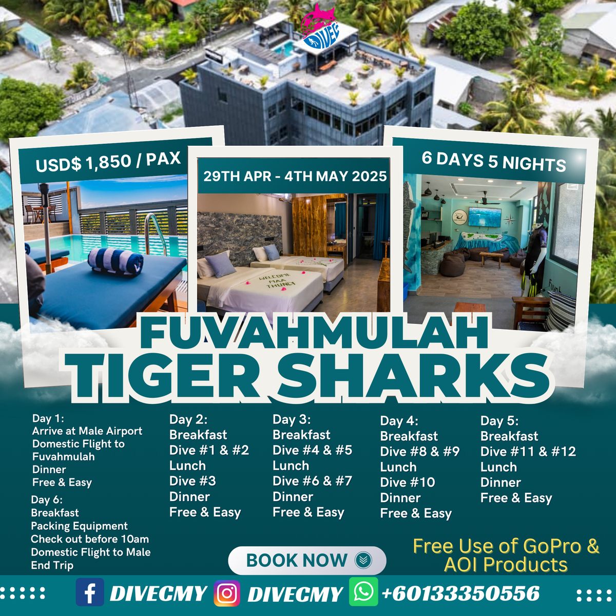 FUVAHMULAH, MALDIVES – Dive C Sdn. Bhd.